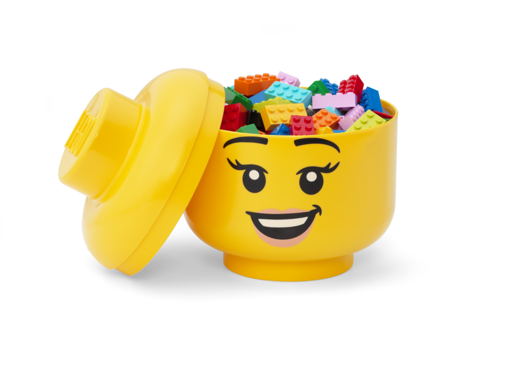 LEGO Storage Head (small) - Happy Girl