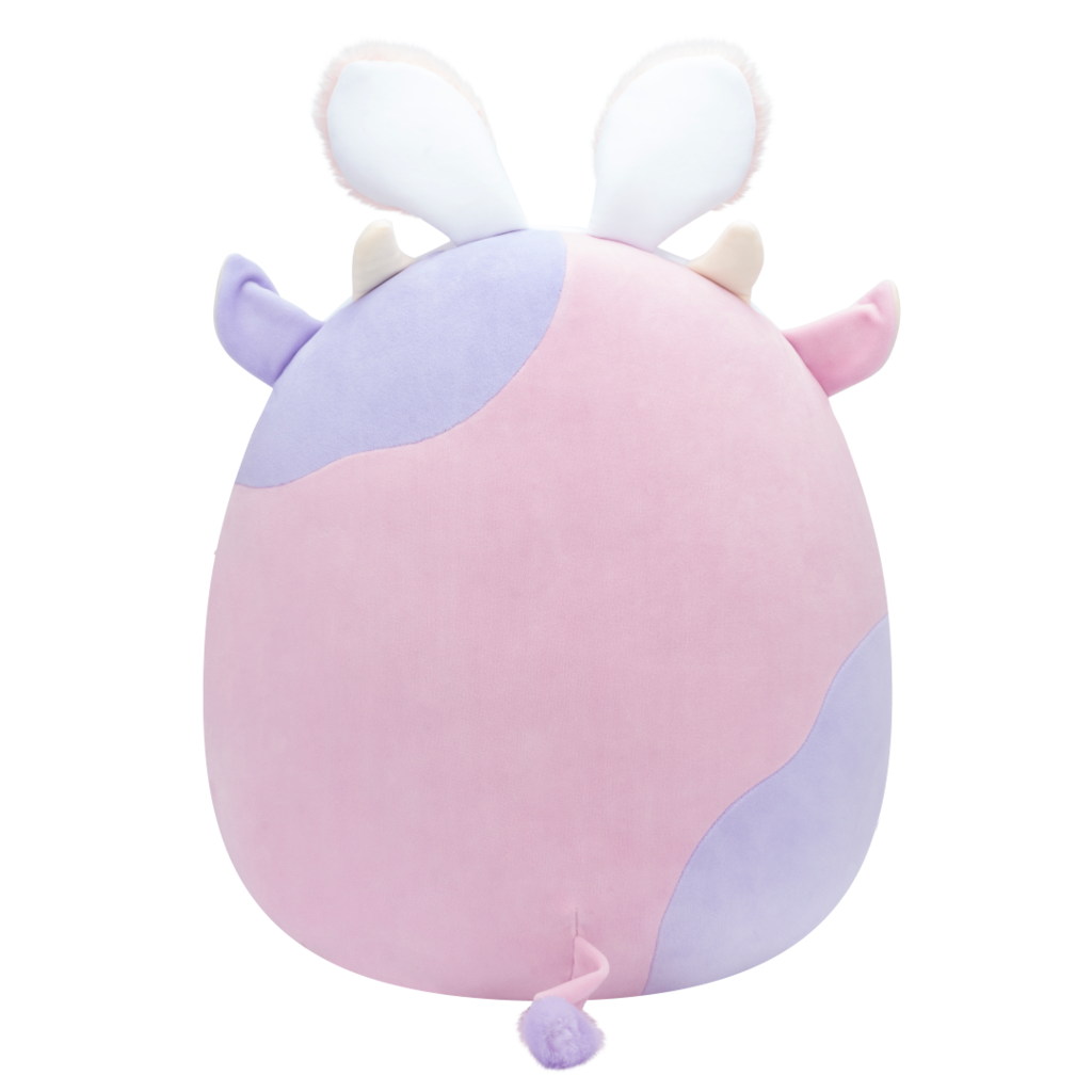 SQUISHMALLOWS Patty the Pink And Purple Cow W/ Bunny Ears