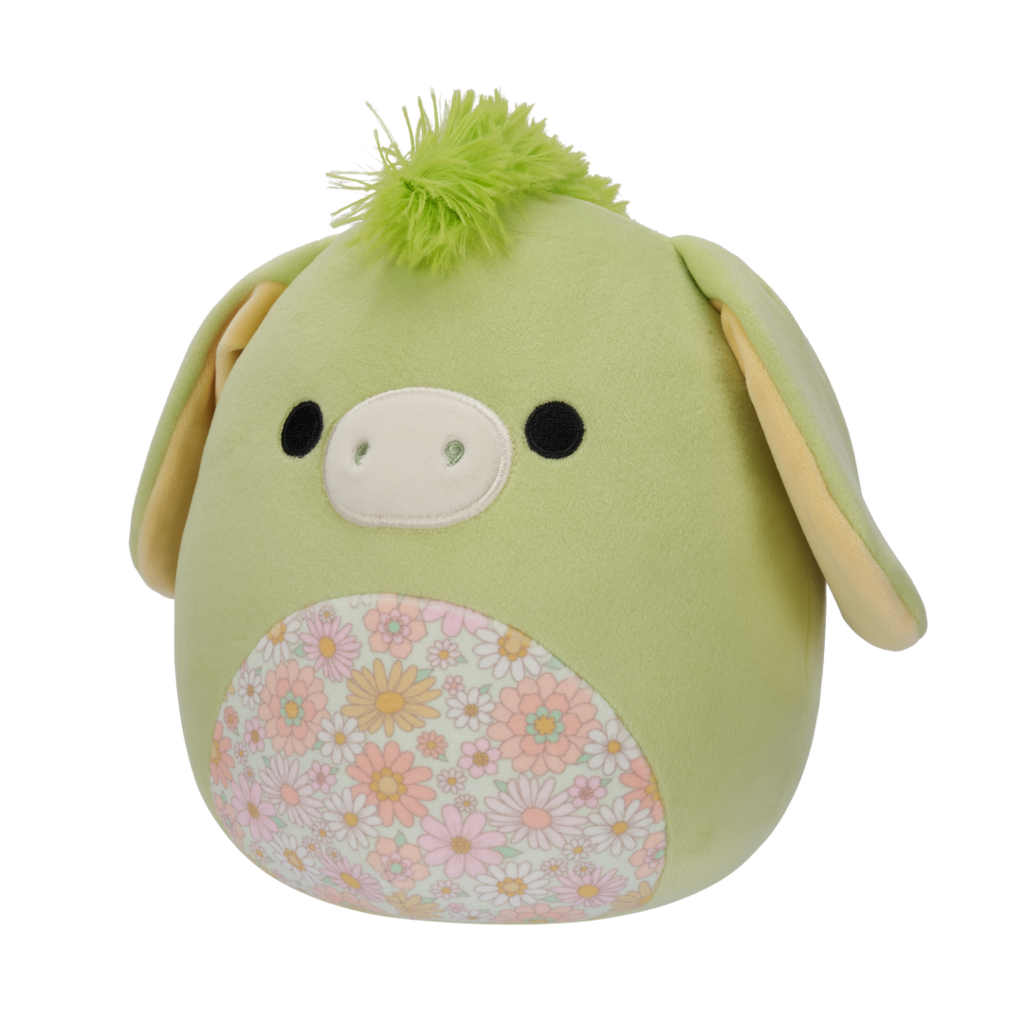 SQUISHMALLOWS Juniper the Green Donkey With Floral Belly
