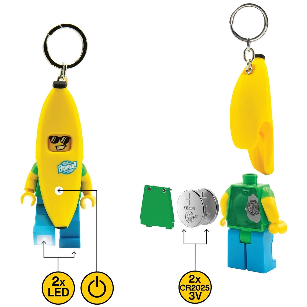 LEGO Classic Banana Guy Key Light with batteries