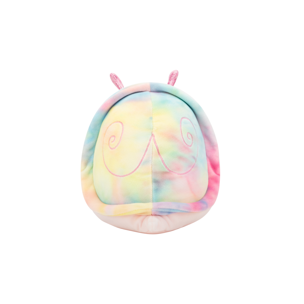 SQUISHMALLOWS Silvina the Pink Snail W/Rainbow Shell and Flower Crown