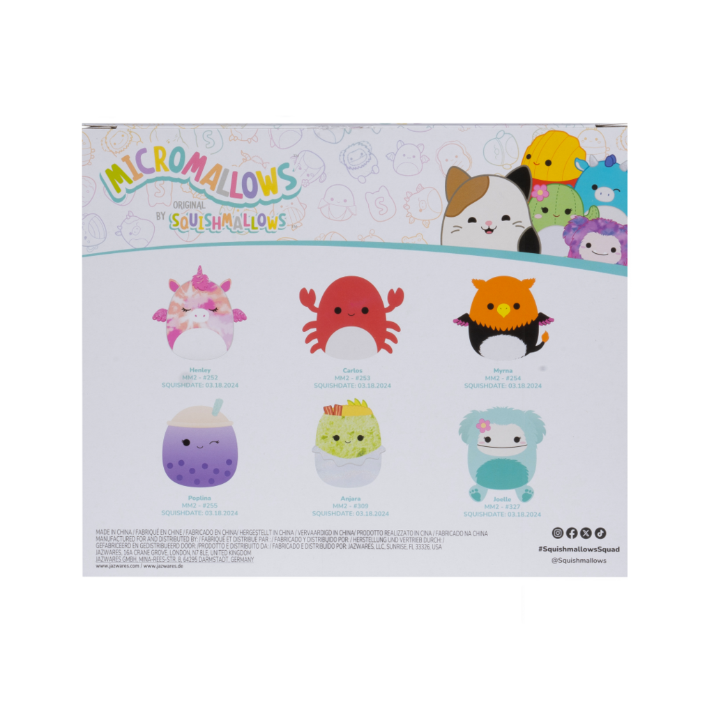 SQUISHMALLOWS Micromallows 6Pack - Gryf, Alicorn, Burrito, Krab ...
